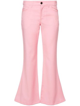 Marni pantalon &eacute;vas&eacute; en laine vierge - Rose