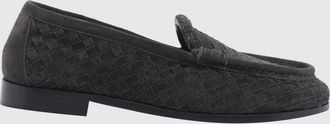 Bottega Veneta Silenzio Wildleder-Loafer von mit Intrecciato-Flechtmuster