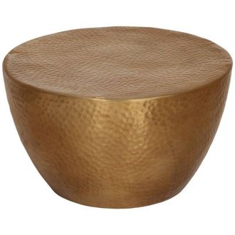 vidaXL Table basse martel&eacute;e en aluminium &Oslash; 50x30 cm laiton vidaXL