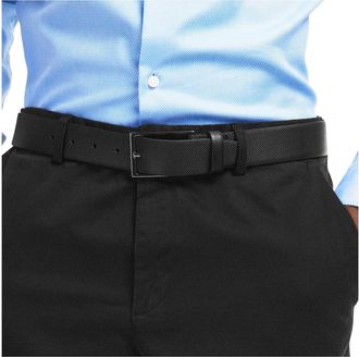 HUGO BOSS Carmello G&uuml;rtel f&uuml;r Herren, Leder, Kleid (Schwarz)