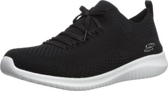 Skechers Damen Ultra Flex Statements-12841 Sneaker, Schwarz Black Weiß Bkw, 39.5 EU