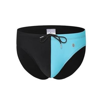 Generic Maillot de bain pour homme - Maillot de bain color&eacute; - Double devant - Tendance - D&eacute;contract&eacute; - Avec lani&egrave;re, bleu ciel, XXL