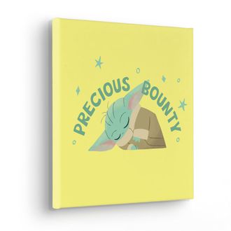 Komar Komar Keilrahmenbild - The Mandalorian Little Grogu Precious - Größe 30 x 30 cm - Kinderzimmerbild, Wandbild, Kinderzimmer