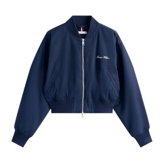 Tommy Hilfiger Nylon Reg Cropped Bo - - Jackets - Damen - Blau - L