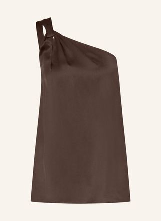 HUGO BOSS One-Shoulder-Top Bantea Aus Satin braun