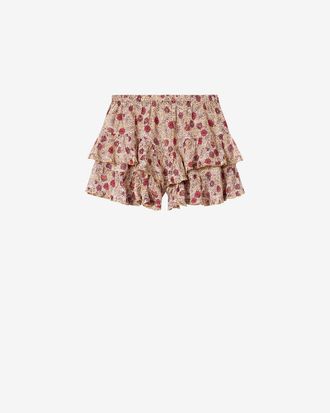 Isabel Marant Short Jocadia - Femme - &Eacute;cru-framboise - Taille34 - Marant &Eacute;toile