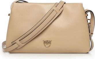 Pinko Pinko, Femme, Sacs, Brun, Taille: ONE Size Mini Sac Bandouli&egrave;re en Cuir One, Two, Three