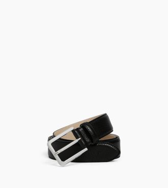 Le Tanneur Ceinture homme avec boucle rectangle en cuir grain&eacute;