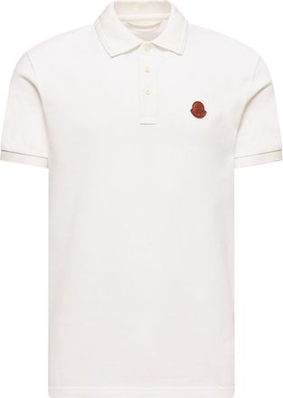 Moncler Moncler Logo Cotton Piquet Polo Shirt, Men, White, Size: Xxl