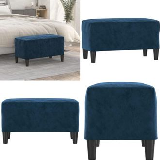 vidaXL Vidaxl - Sitzbank Blau 70x35x41 cm Samt - Sitzbank - Sofa - Samtsofa - Blaue Couch - Gemütliche Bank - Home & Living