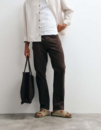 Blend Pantalon chino droit coupe classique - Marron
