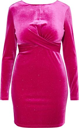 Faina Glitzerndes Samtkleid Damen Rosa