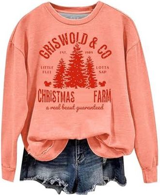 Generic HUIFUAO - Sweat-shirt de Noël pour femme, chandail de Père Noël pour femmes, chandail à manches longues pour femmes, hauts de Noël pour femmes, Z02 Or