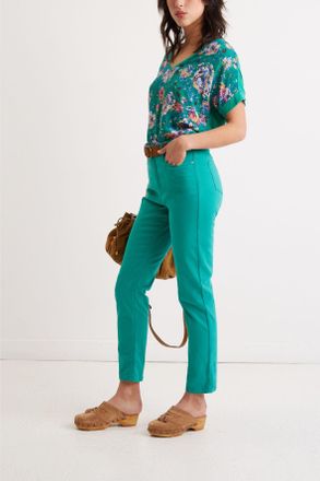 Gerard Darel Pantalon en coton stretch - ELAENORE - Vert