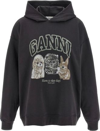 Ganni Damen, Sweatshirts & Hoodies, Grau, 2XS/XSGröße