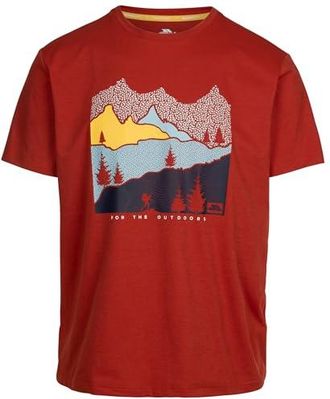 Trespass T-shirt décontracté à manches courtes et séchage rapide avec motif Danub pour homme, Salsa, M