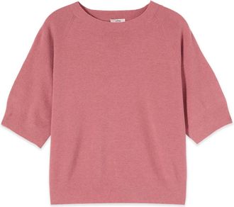 Oltre Pull court en m&eacute;lange viscose - Femme - Pulls - Rose - Taille: 38/40 FR