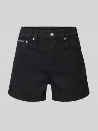 Calvin Klein Jeans Mom Fit Jeansshorts mit ausgefranstem Saum
