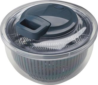 Fackelmann Fackelmann easyprepare Salatschleuder mit Seilzug und Stopp-Tase - Salad Spinner zum m&uuml;helosen Waschen, Trocknen & Servieren von Salat - Inklusive pra