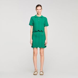 Sandro Jupe courte en maille fantaisie