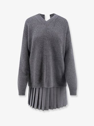 Semicouture Oliva merino wool blend short dress - SEMICOUTURE - gender_Woman