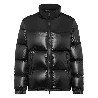 Billionaire Boys Club Nylon Daunenjacke Bicolor Crest - - Jackets - Herren - Schwarzk - 3XL