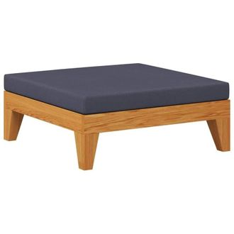 vidaXL Modular-Fu&szlig;hocker mit Dunkelgrauem Kissen Akazie Massivholz - Vidaxl