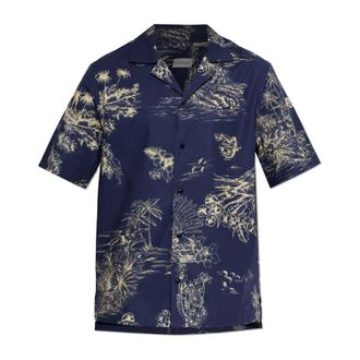 Moncler Homme, Chemises, Bleu, Taille: M Chemise &agrave; manches courtes