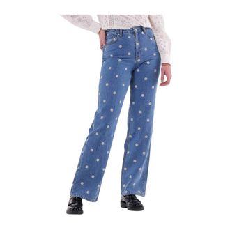 Envii Weite Blaue Jeans Emb 6863 - - Jeans - Damen - Blau - XS