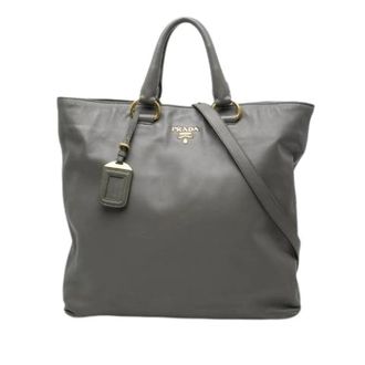 Prada Pre-owned Leather Tote Bag - - Pre-owned - Damen - Grau - ONE SIZE