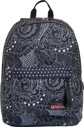 Seven 7 Ischoolpack Schulranzen, Geräumige Schultasche für Teenager, Mädchen und Jungen, mit Laptopfach & USB Anschluss, italienisches Design, schwarz, inkl. 