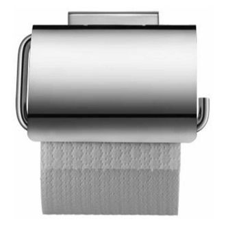 Duravit Karree - Toilettenpapierhalter mit Deckel, verchromt 0099551000 - Duravit
