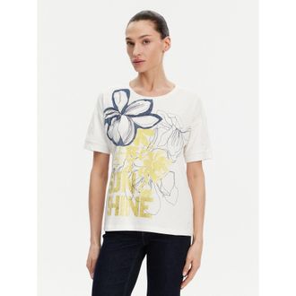 Olsen T-Shirt 11105007 Wei&szlig; Relaxed Fit