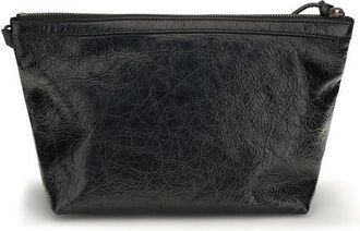 Balenciaga Calfskin Leather Clutch - Black