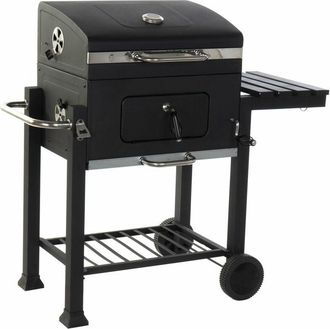 DKD Home Decor Kohlegrill mit Deckel und R&auml;dern DKD Home Decor Stahl (140 x 60 x 108 cm)