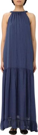 Kaos Kaos, Femme, Robes, Bleu, Taille: 36 FR Robe Longue &Eacute;l&eacute;gante &agrave; Bretelles