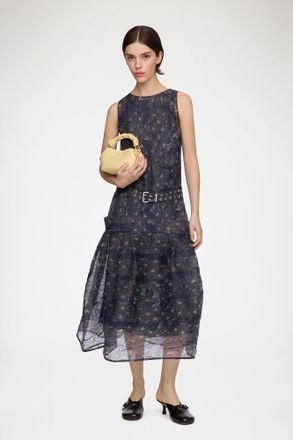 Ganni Robe en organza Shibori - Taille 40 Multicolore - Pour Femme