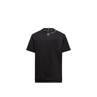 Moncler Moncler Logo Cotton T-shirt, Men, Black, Size: Xs