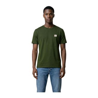 Calvin Klein Jeans Homme, Tops, Vert, Taille: XL T-Shirt en Coton &agrave; Manches Courtes et Col Rond