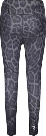 adidas by Stella McCartney Leopard-Print Leggings - Charcoal Grey