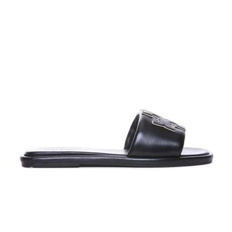Tory Burch Femme, Chaussures, Noir, Taille: 36 1/2 EU Double T Sport Slide
