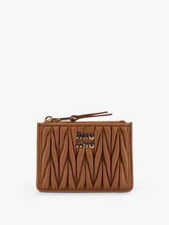 Miu Miu Quilted leather card holder - MIU MIU - gender_Woman