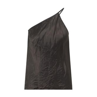 Rick Owens Temple One Shoulder Slip Top - - Tops - Damen - Schwarzk - S