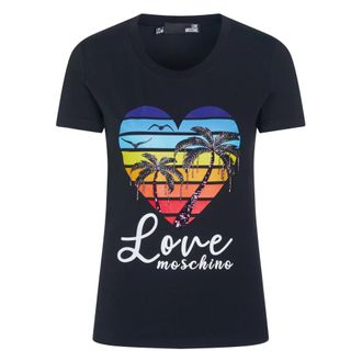 Love Moschino T-Shirt - - Tops - Damen - Schwarzk - 2XS