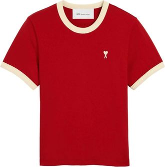 Ami T-shirt De Coeur - Femme - Tops - Rouge - Taille: 44 FR