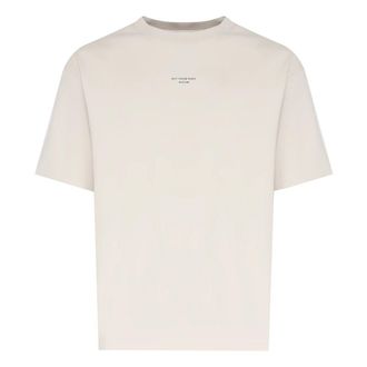 Dr&ocirc;le de Monsieur Baumwoll-Slogan-Print-T-Shirt - - Tops - Herren - Beige - L