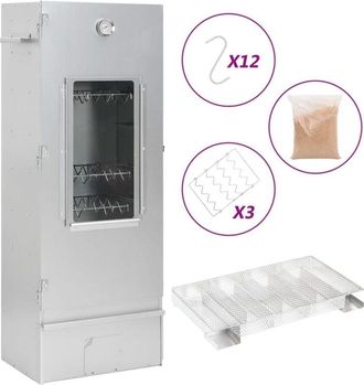 vidaXL Vidaxl - R&auml;ucherofen mit Kaltrauchgenerator Verzinkter Stahl