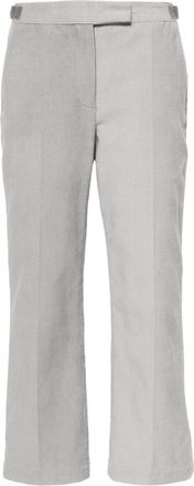 Thom Browne pantalon court en velours c&ocirc;tel&eacute; - Gris