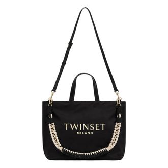 Twinset Femme, Sacs, Noir, Taille: ONE Size Sac Shopper avec Logo