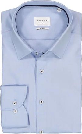Eterna Herren Hemd blau Baumwolle